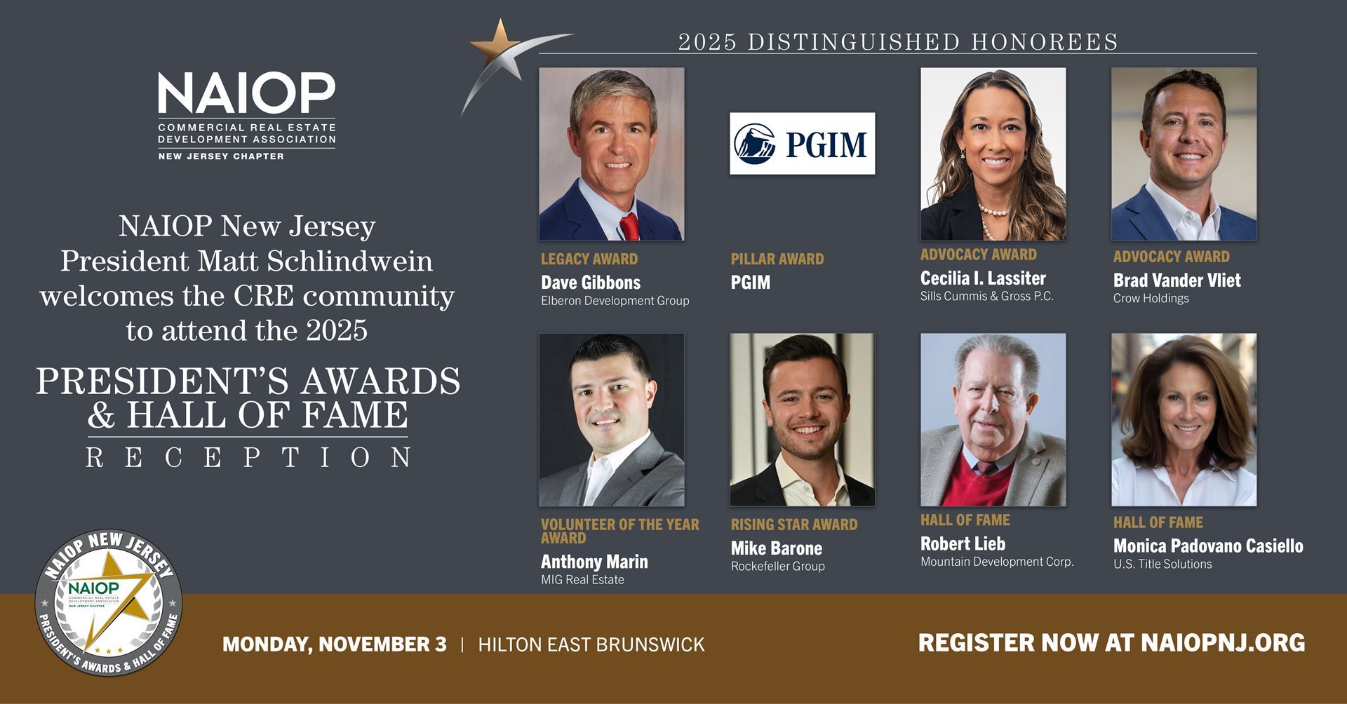 Naiop Nj Announces 2025 President S Awards Honorees Binje New